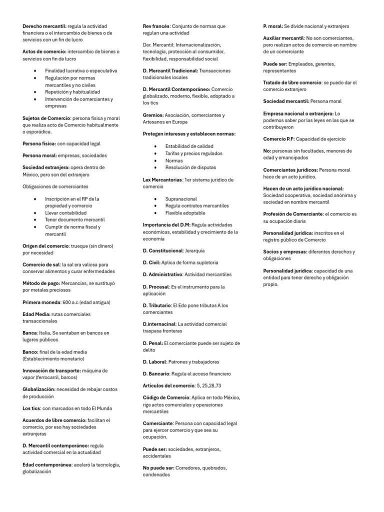 Derecho Mercantil Guia | PDF | Comercio | Bancos