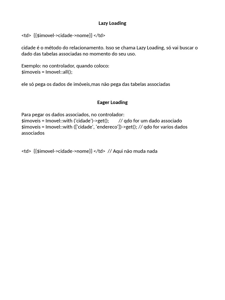03 - Lazy Loading e Eager Loading | PDF