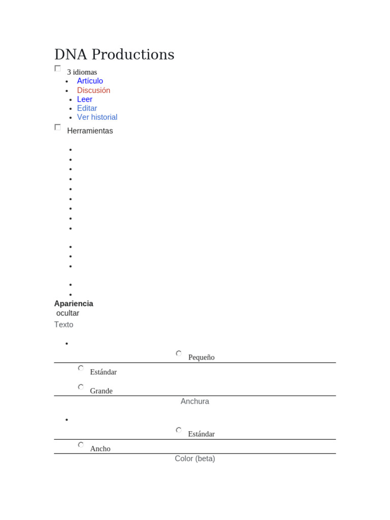 DNA Productions | PDF | Empresas de entretenimiento de los Estados ...