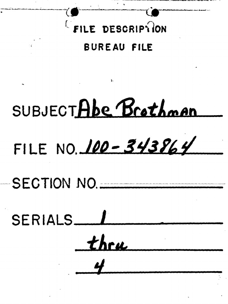 Abraham Brothman 001 | PDF