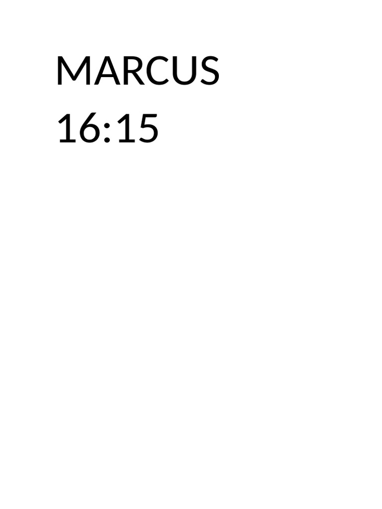Marcus 16:15 | PDF