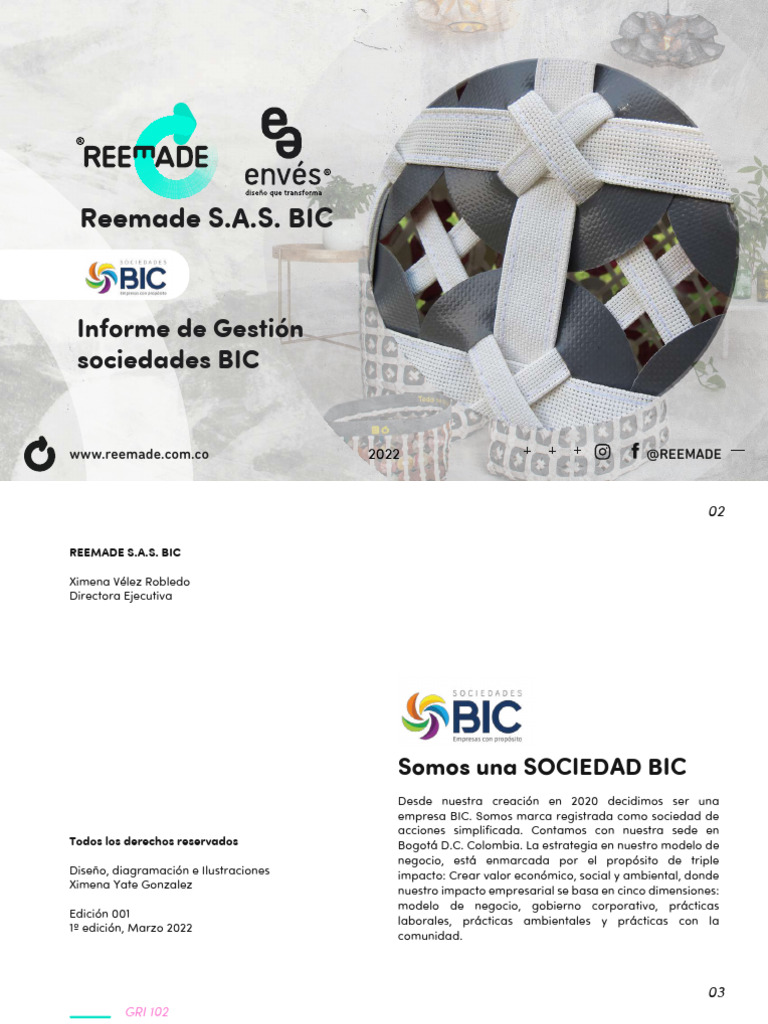 REEMADE INFORME DE GESTION BIC 2022 MARZO - Compressed | PDF | Salario | Residuos