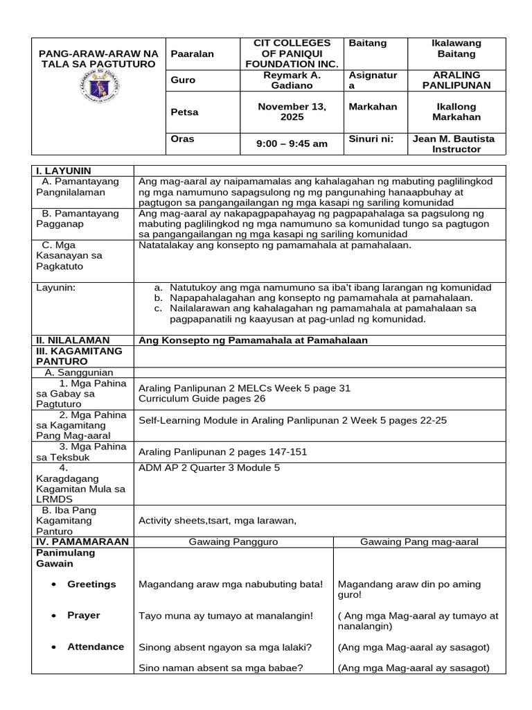 Araling Panlipunan Grade 2 | PDF