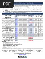 DCAS Exam Schedule 2025 Overview | PDF | Inspector