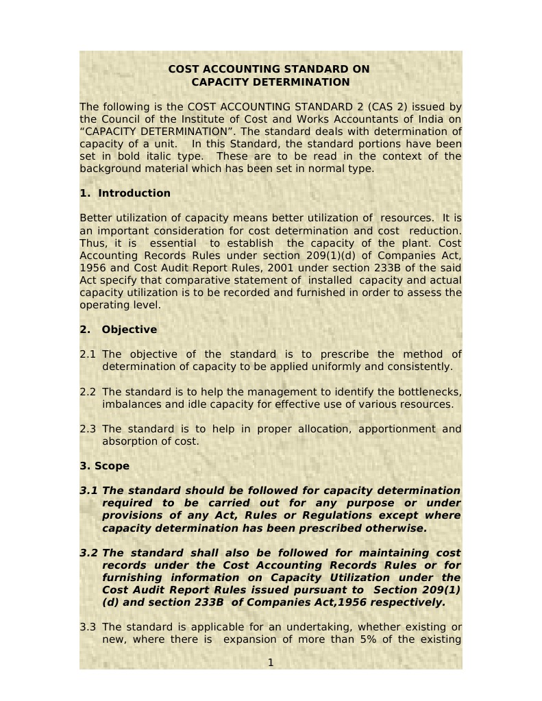 Icwai Cas2 | PDF | Capacity Utilization | Auditor's Report