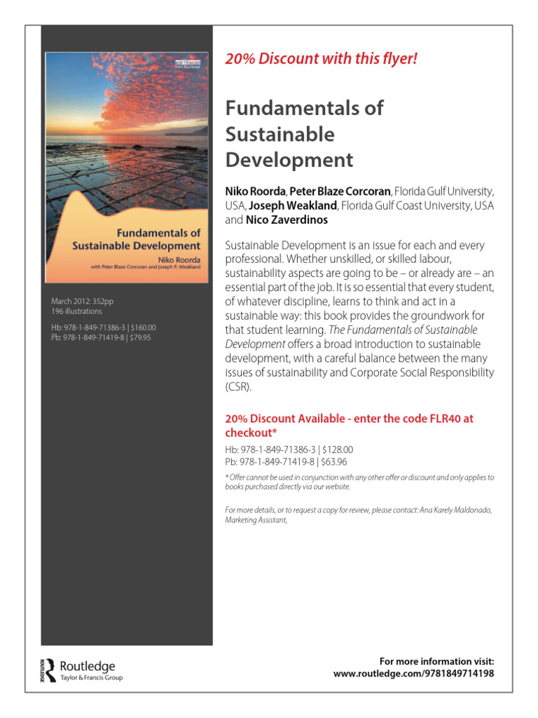Fundamentals of Sustainable Development | PDF