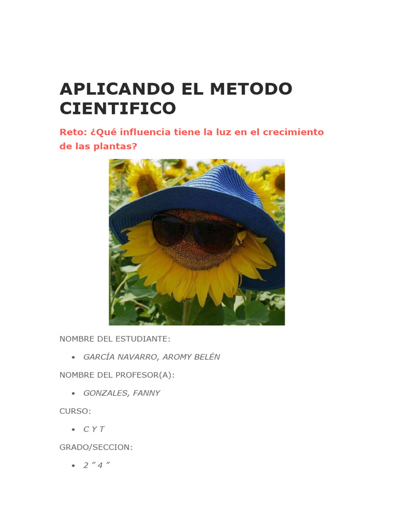 Aplicando El Metodo Cientifico | PDF