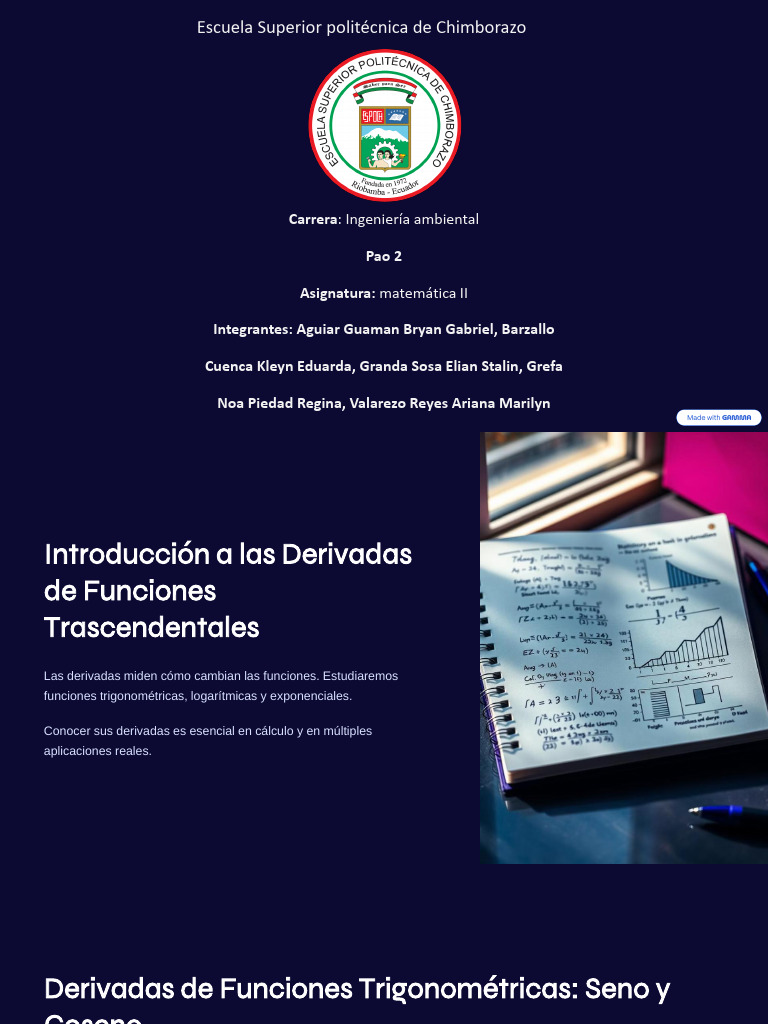 Matema II Trabajo en Grupo FIN | PDF | Logaritmo | Funcion exponencial