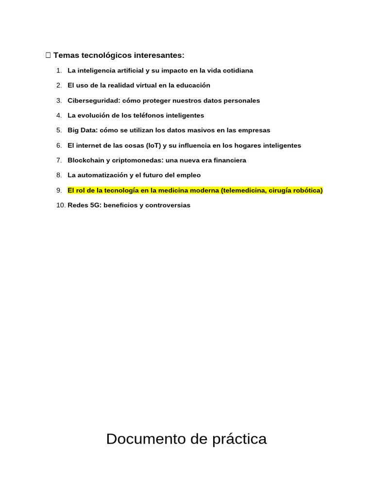 Temas Interesantes de Tecnología | PDF