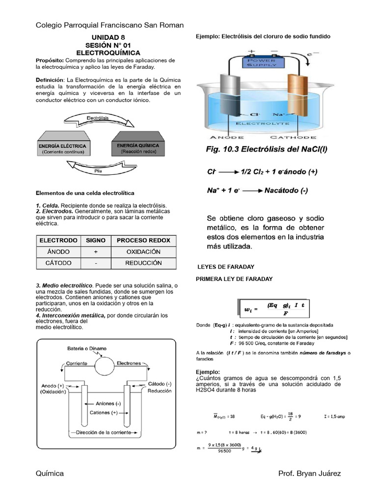 Electroquimica Ficha | PDF