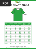 Sublimation Size Chart | PDF | Clothing | Fashion