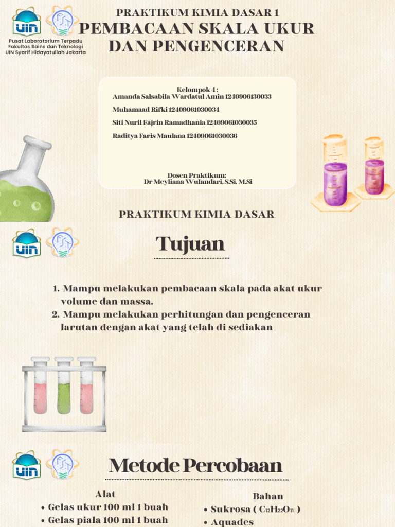 Revisi 1 - KELOMPOK 4 - Pembacaan Skala Ukur Dan Pengenceran | PDF