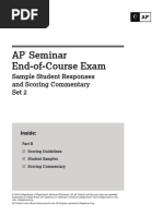 AP Seminar 2024 Scoring Guidelines | PDF | Argument | Reason