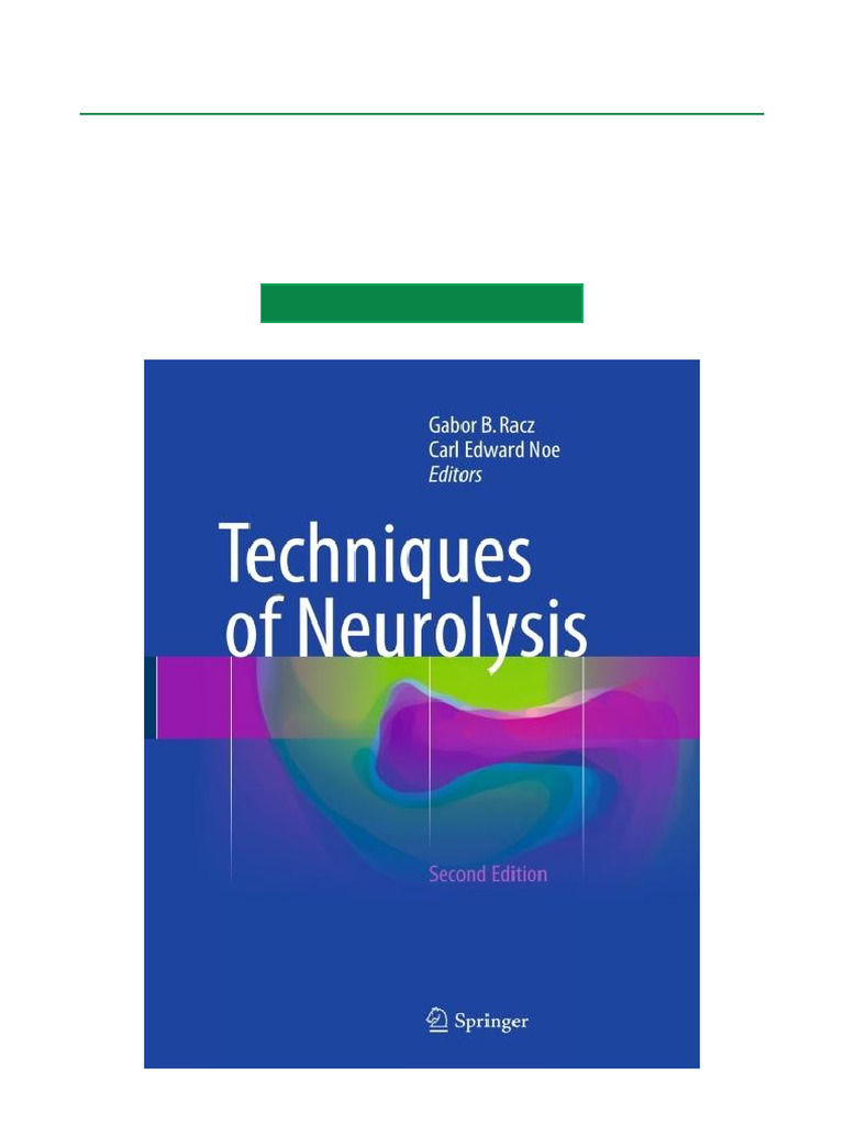 Techniques of Neurolysis Book Download | PDF