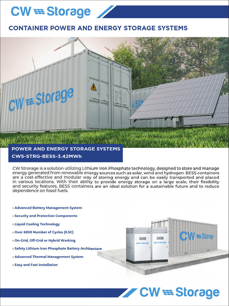 BESS Container Energy Storage Solutions | PDF | Energy Storage ...