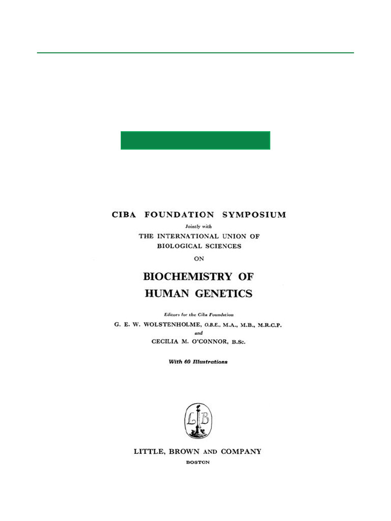 Biochemistry of Human Genetics Book | PDF