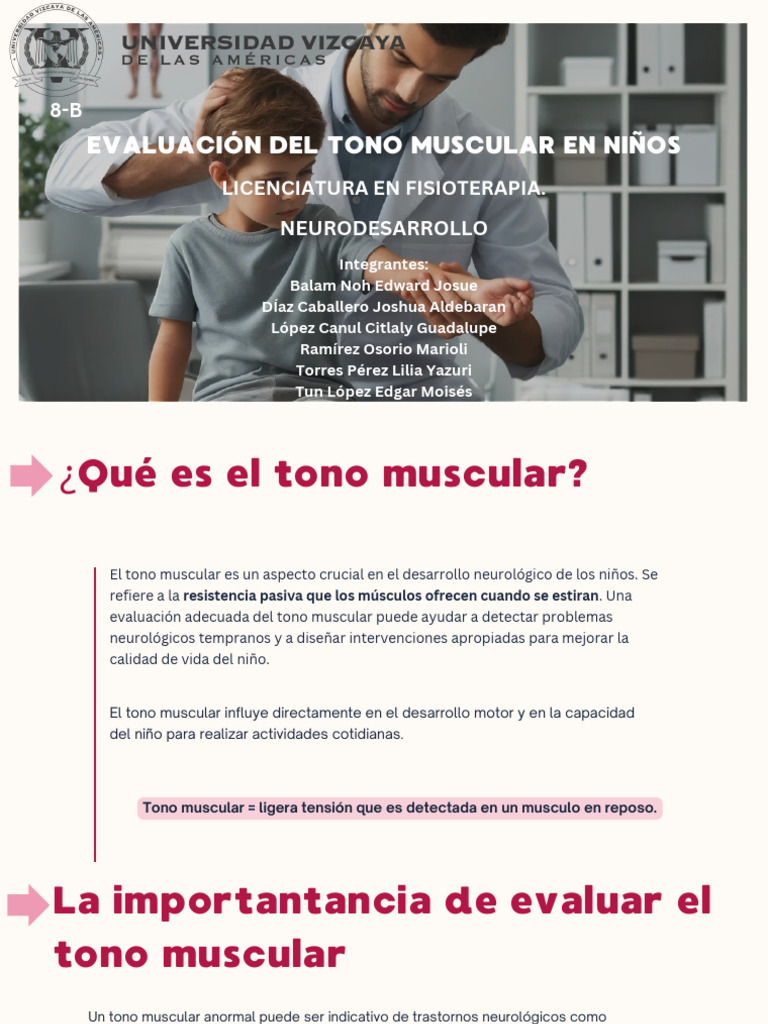 Evaluación Del Tono Muscular en Niños | PDF | Músculo | Contracción ...