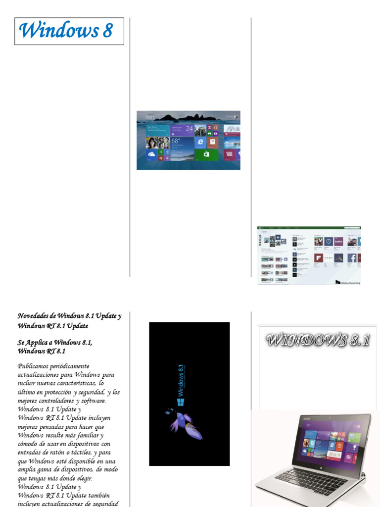 Folleto Windows-8 | PDF | Windows 8.1 | Microsoft Windows