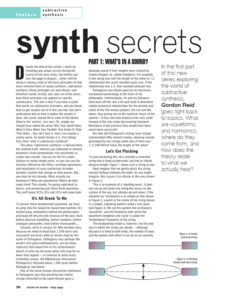 Synth Secrets font probs | PDF | Harmonic | Synthesizer
