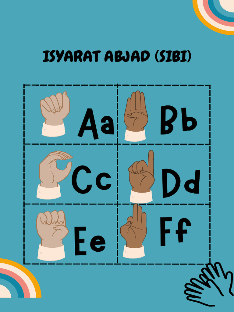 Warm Minimal Sign Language Memory Game Worksheet (21 X 33 CM) | PDF