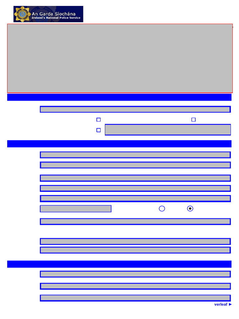 An Garda Siochana Police Certificate Application Form Feb 2022 | PDF | Identity Document ...