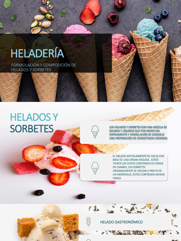 HELADERÍA | PDF | Helado | Glucosa