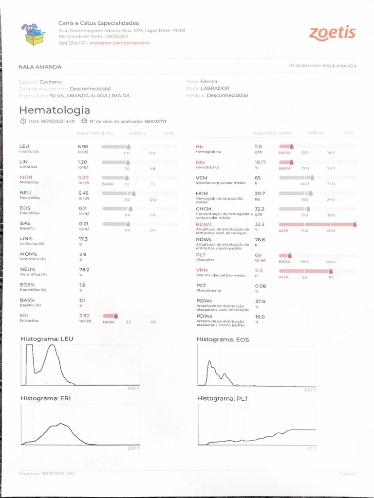 Hemograma Nala | PDF
