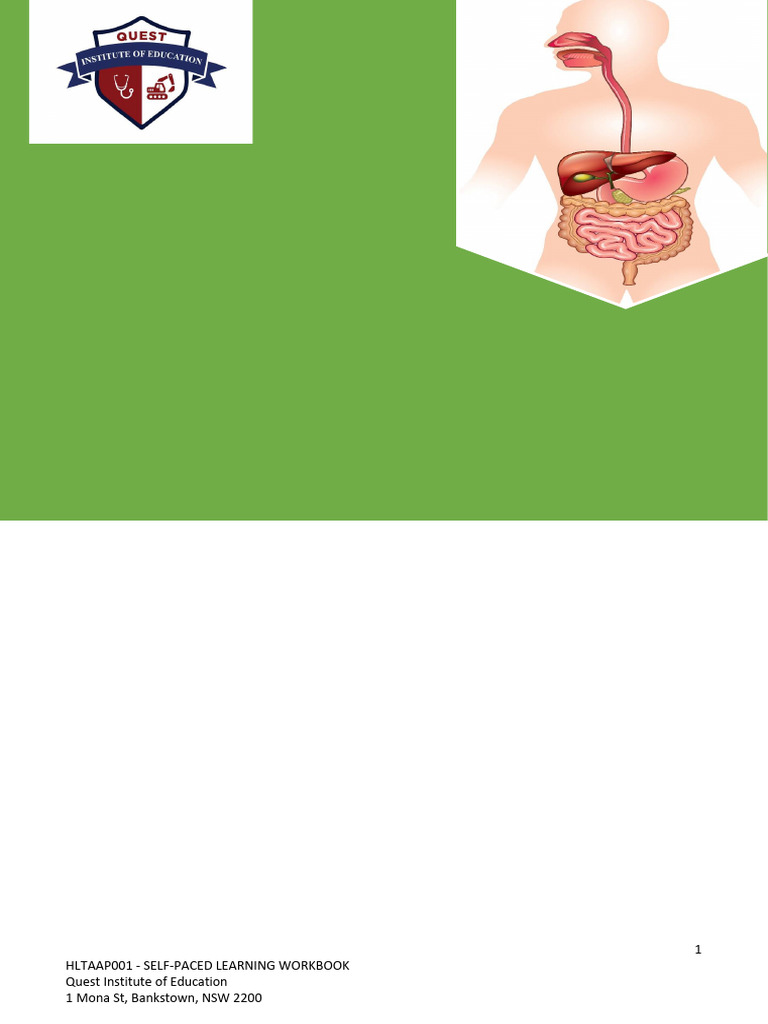 Self Paced Learning Workbook | PDF | Lymph | Lymphatic System