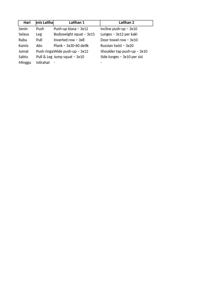 6-Day Gym Workout Plan | PDF