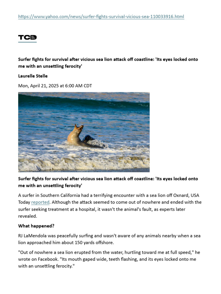 MOD CE Vicious Sea Lion Attack | PDF | Natural Environment ...