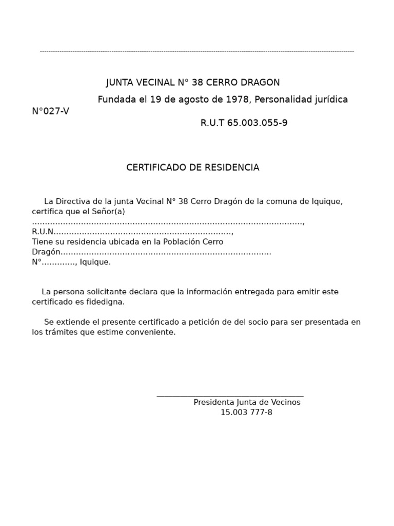 Junta Vecinal N | PDF