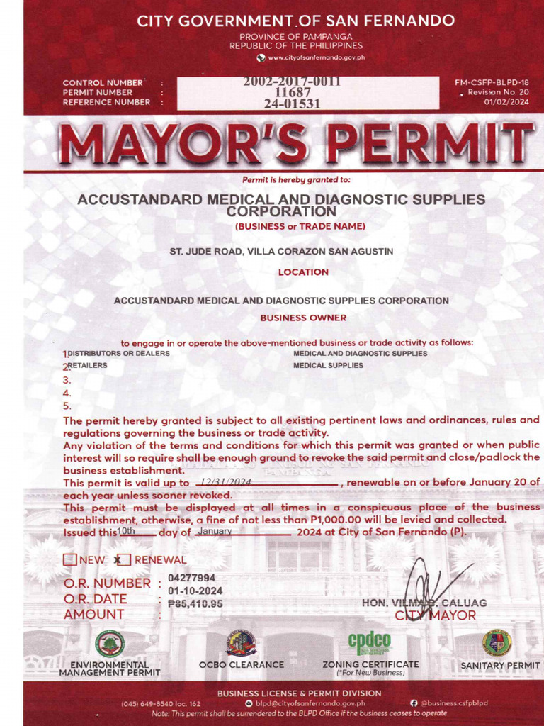 Mayor's Permit | PDF