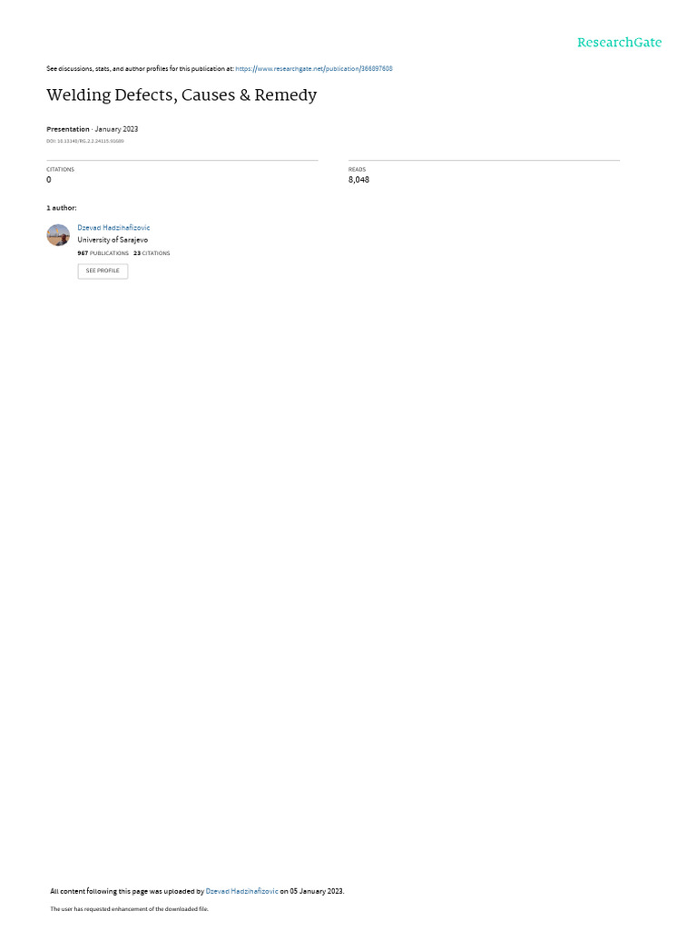 Welding Defects Causes Remedy | PDF