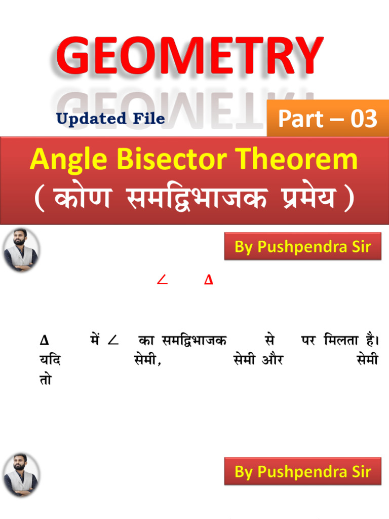 Part-03 (Angle Bisector Theorem) | PDF | Geometric Shapes | Elementary Mathematics