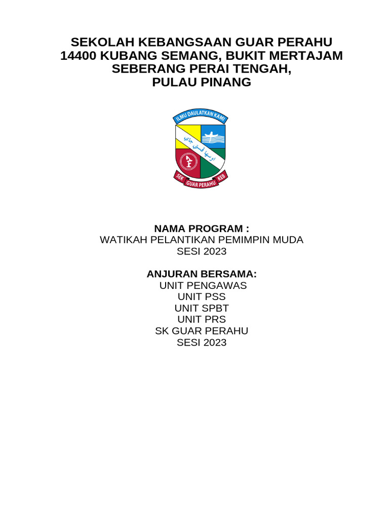 Kertas Kerja Watikah Pelantikan 2023 - 4.4.23 | PDF