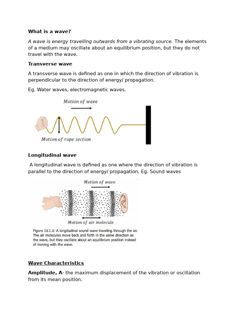 Wave Characteristics | PDF