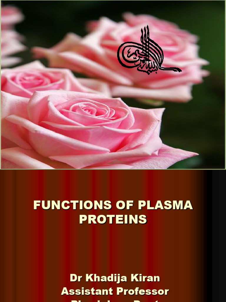 2.plasma Proteins Functions | PDF | Blood Plasma | Coagulation