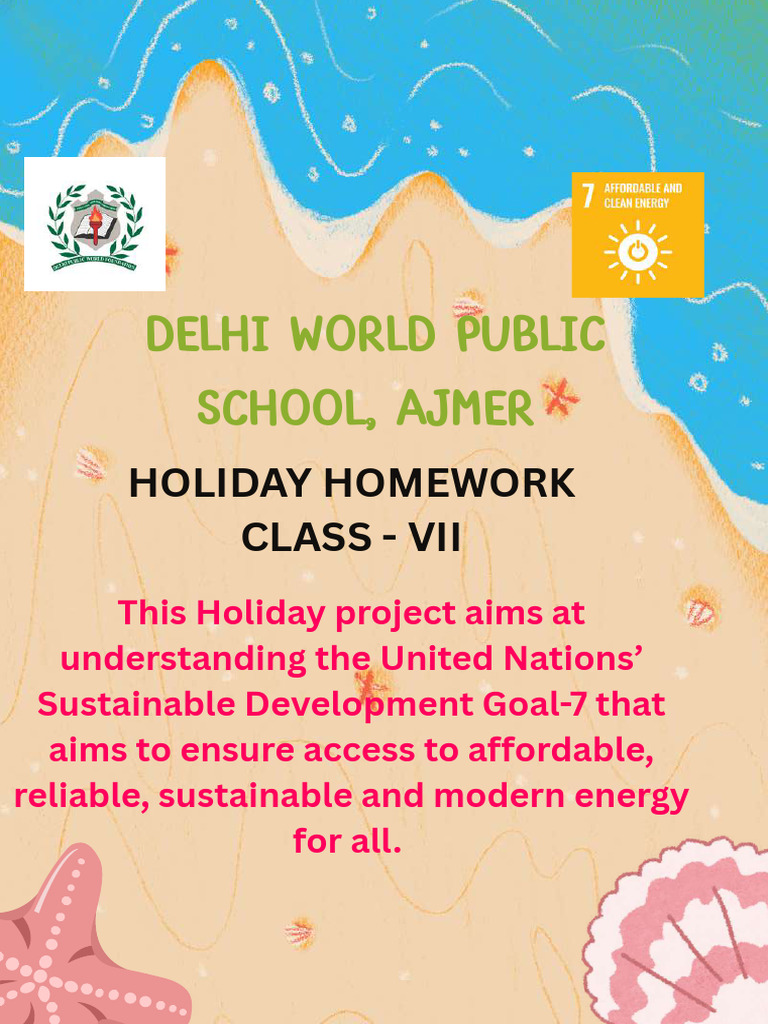 Holiday Homework - Class 7 - Compressed | PDF | Sustainable Energy ...