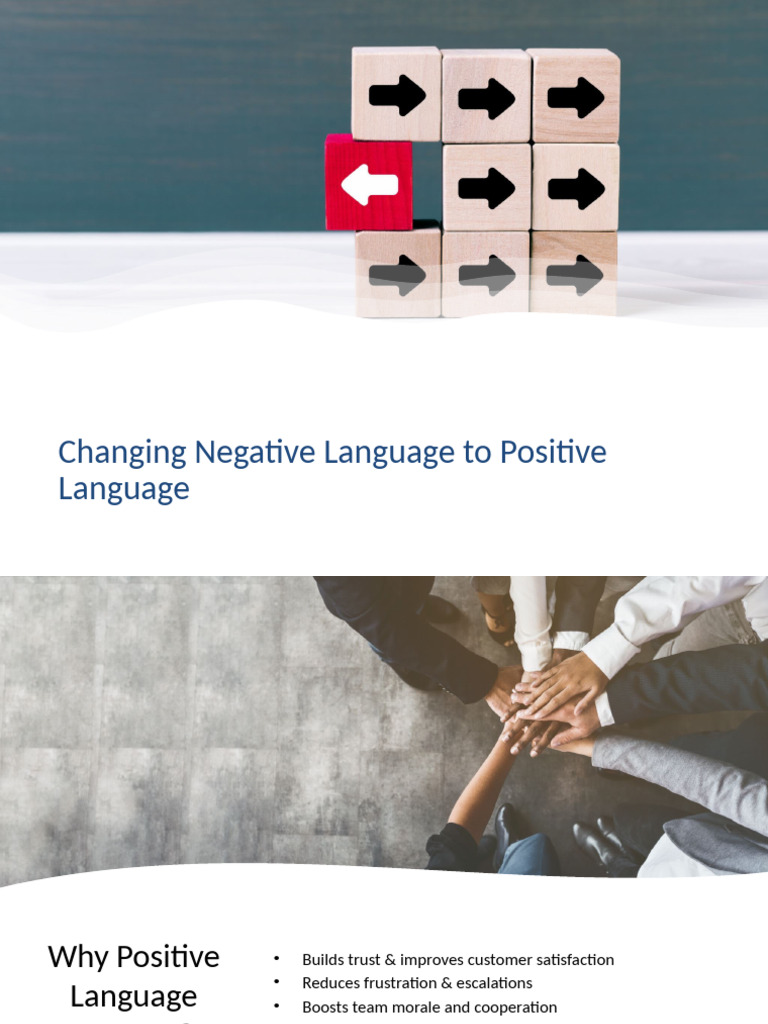 Changing Negative To Positive Language | PDF