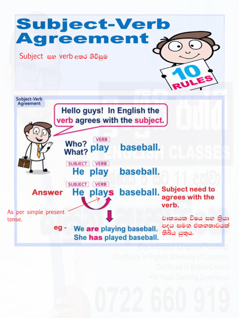 04 - Subject Verb Agreement (Grade 9-11) | PDF