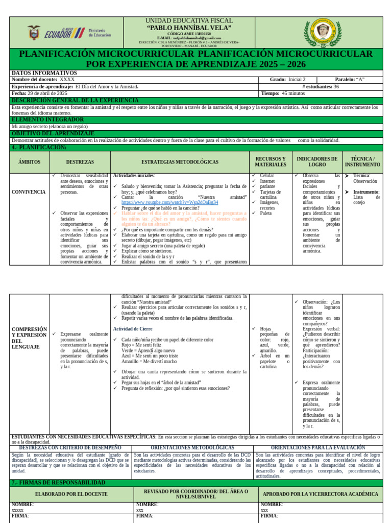 Ejemplos de Planificaciones Con Inserciones Curriculares | PDF | Aprendizaje | Maestros