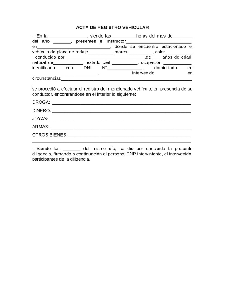 Registro Único Vehicular Panamá | PDF