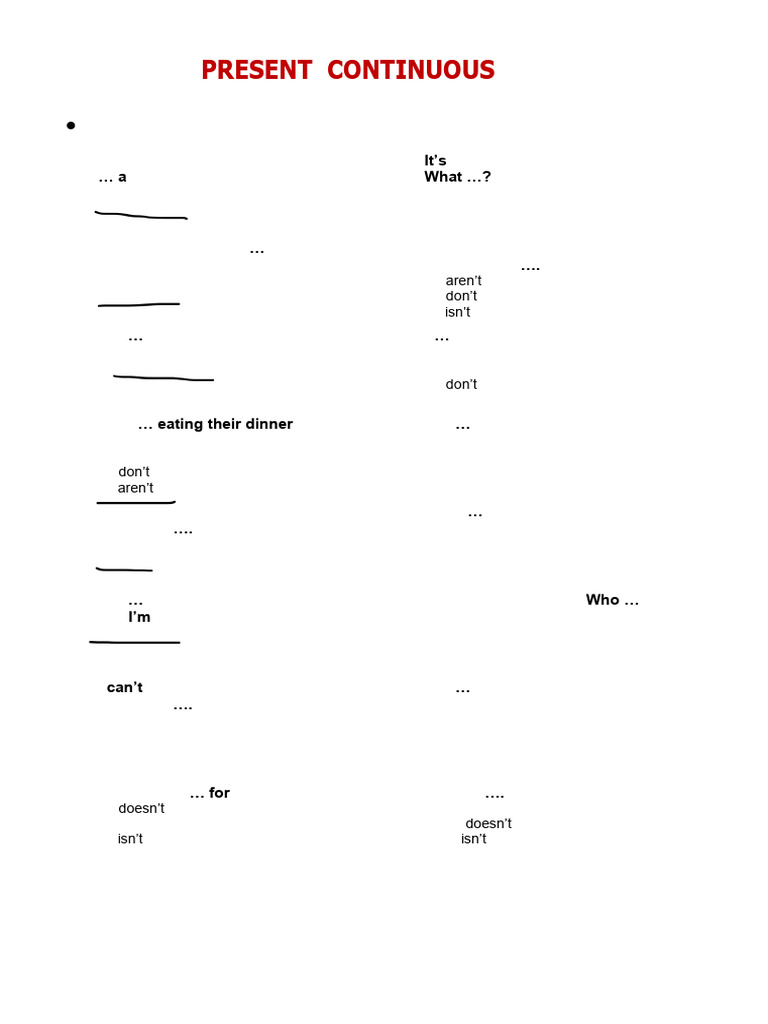 Actividad Autonoma # 11 Present Continous | PDF