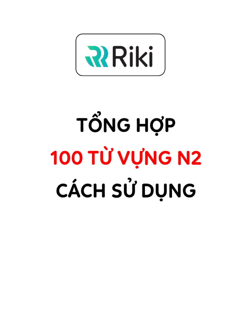 Học Gấp Toàn Bộ Từ Vựng + Ngữ Pháp Phải Học Trong JLPT N2 | PDF