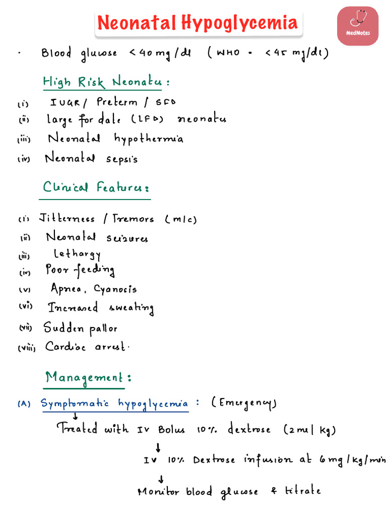 Neonatal Hypoglycemia | PDF | Hypoglycemia | Disorders Of Endocrine ...
