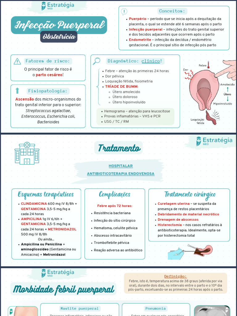 Mapa Mental - Infecção Puerperal | PDF | Infecção | Parto
