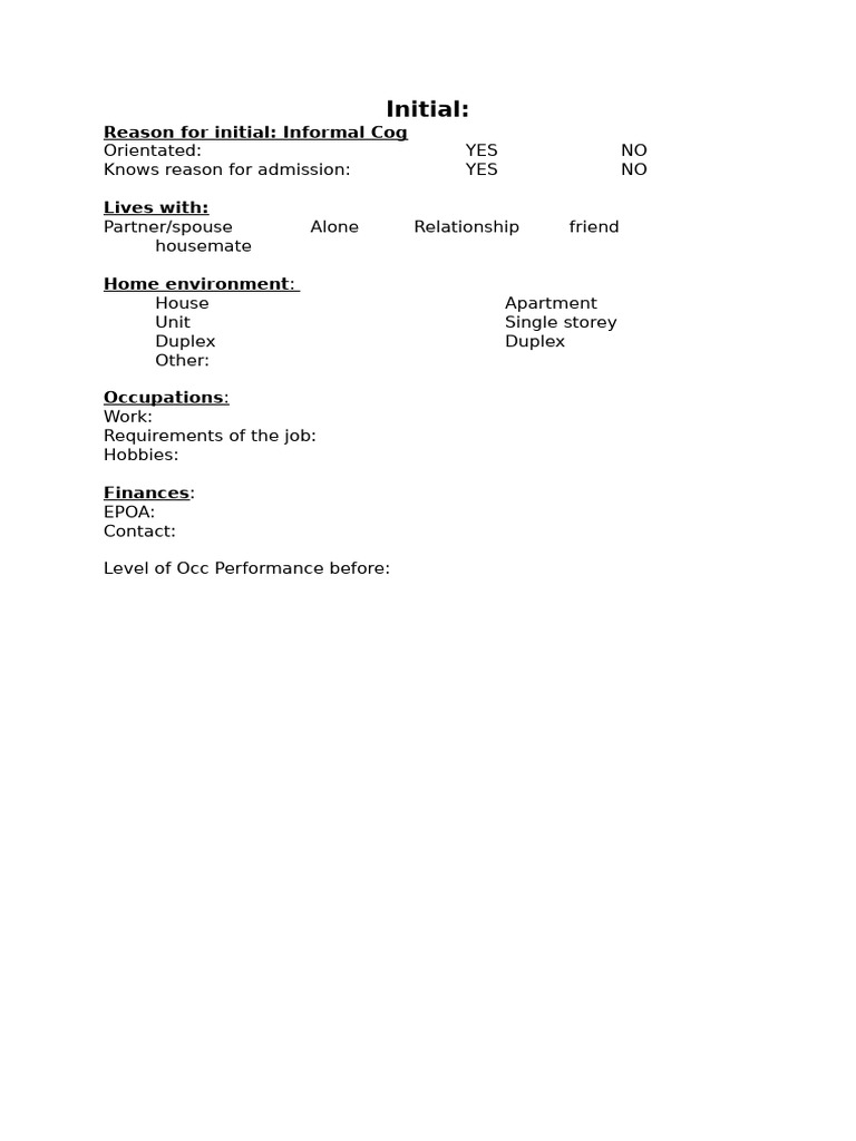 Initial Ax Template | PDF