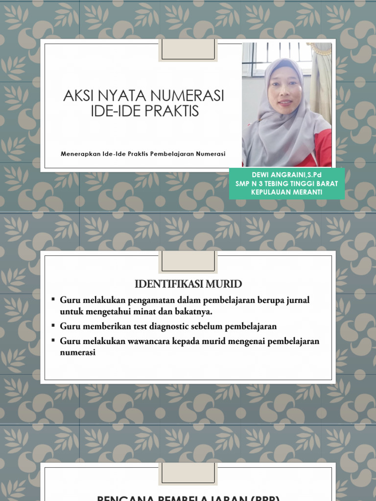 AKSI NYATA NUMERASI Ide2 Dewi | PDF