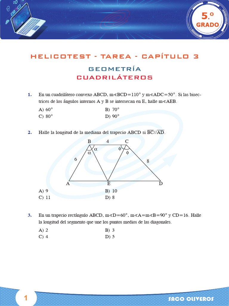 3 - G - 5° - Cap 3 - Preg - Tarea - 23 | PDF