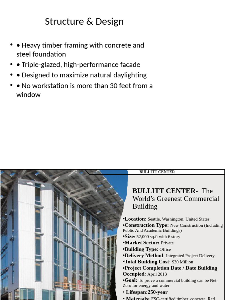 Bullitt Center Floor Plan Overview | PDF | Green Building | Sustainable ...